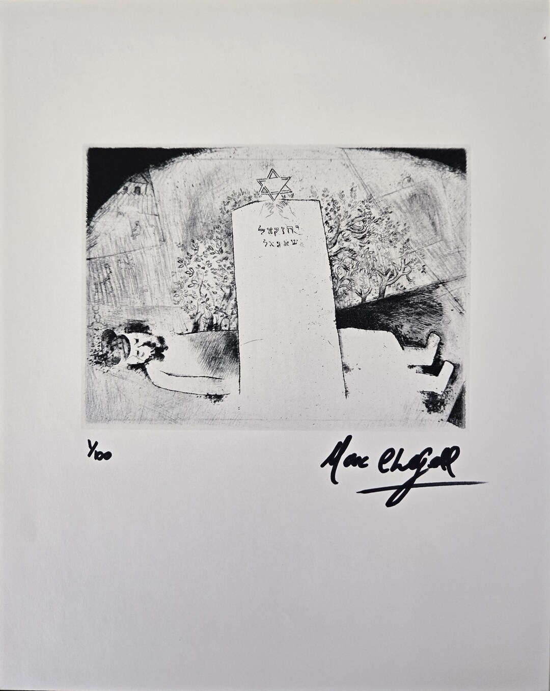 Marc Chagall - Grave of the Father 1/100 - Hand Signed Original Print ...