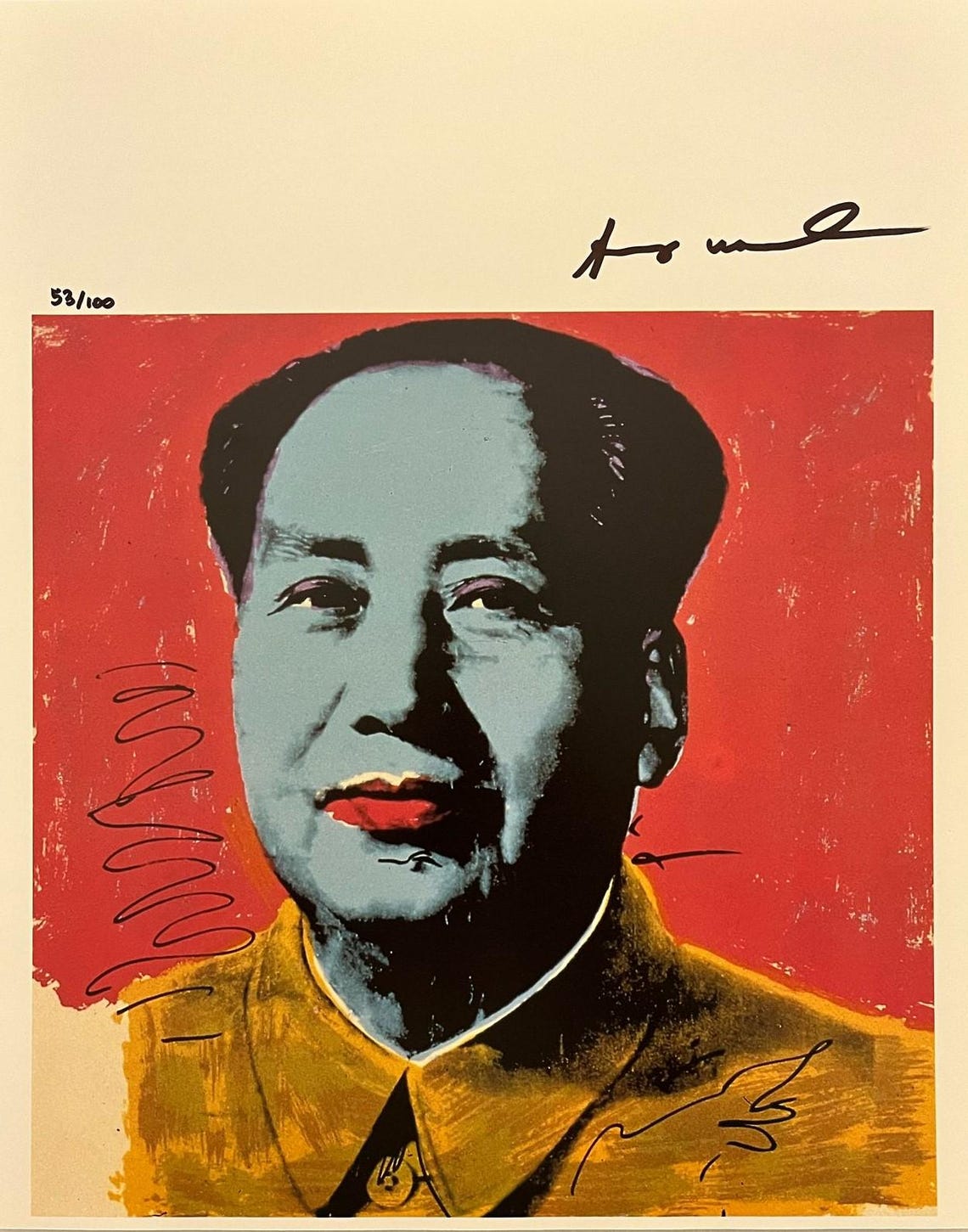 Andy Warhol - Mao 53/100 - Hand Signed Original Print With COA and ...