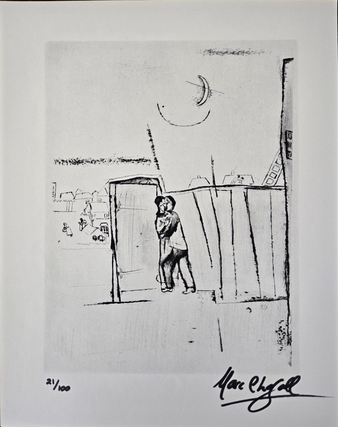 Marc Chagall - Before the Gate 21/100 - Hand Signed Original Print ...
