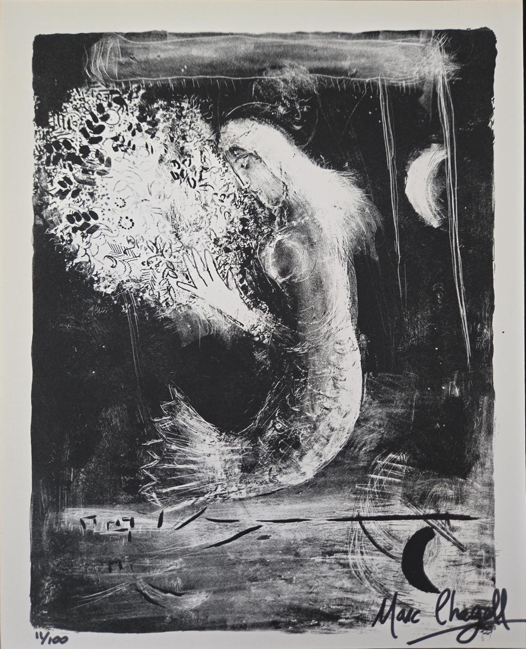 Marc Chagall - the Mermaid 11/100 - Hand Signed Original Print ...