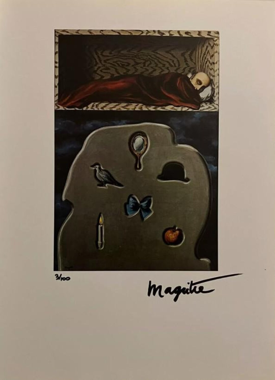 Rene Magritte - the Reckless Sleeper 3/100 - Hand Signed Original Print ...