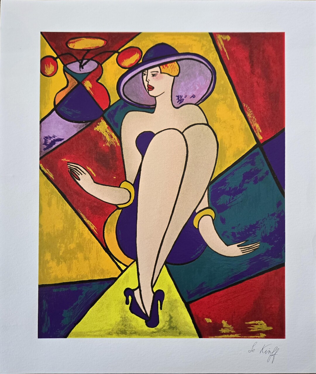 Linda Le Kinff - Debbie - Plate Signed Original Serigraph in Wove Paper With Certificate of ...