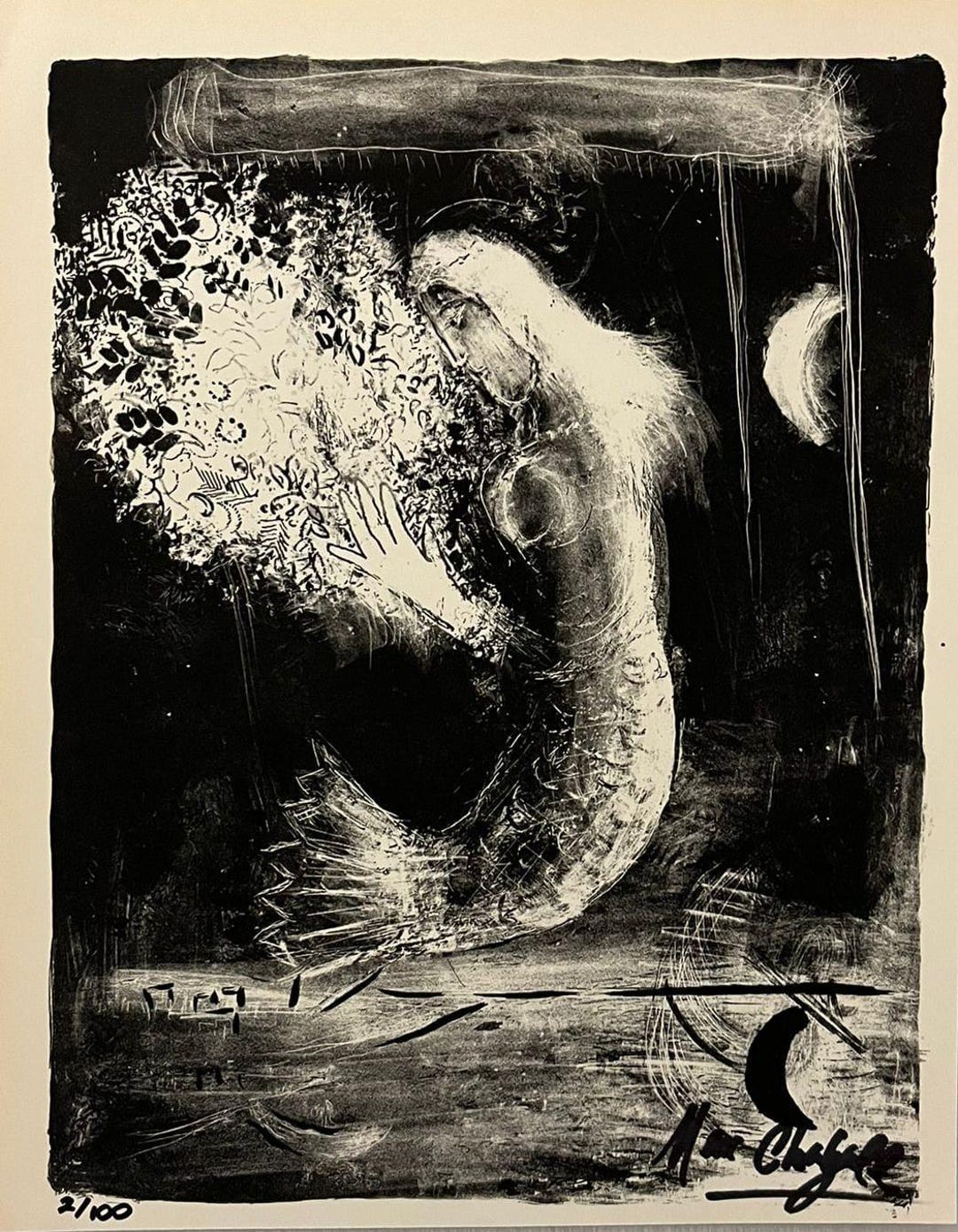 Marc Chagall - the Mermaid 2/100 - Hand Signed Original Print ...