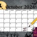 EDITABLE, Digital-printable October 2024 Spooky Witch Calendar - Etsy