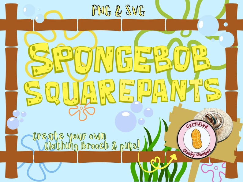Certified Goofy Goober | Cartoon Peanut & Letter Design | Spongebob SVG ...