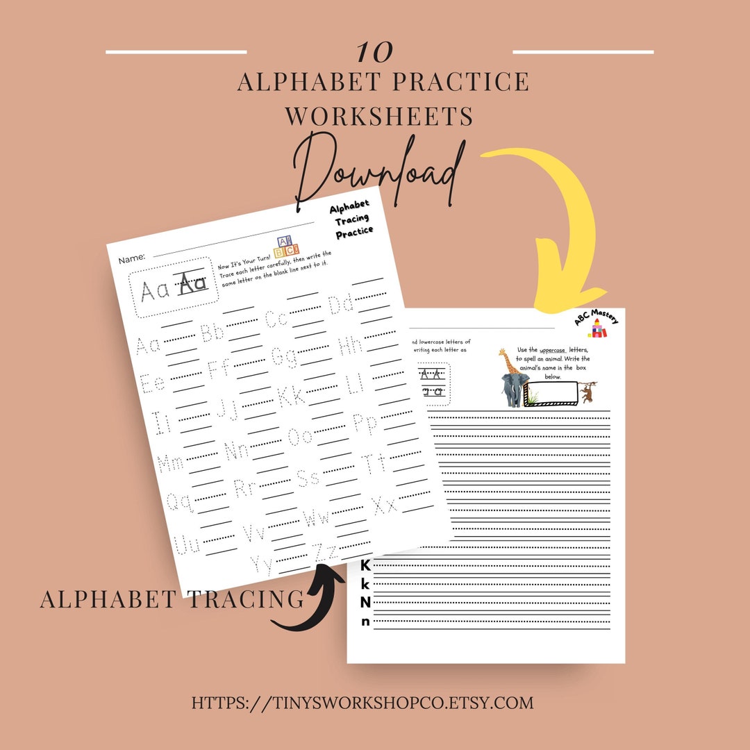 Alphabet Worksheets Bundle: Fun Learning for Kids (PDF) - Etsy