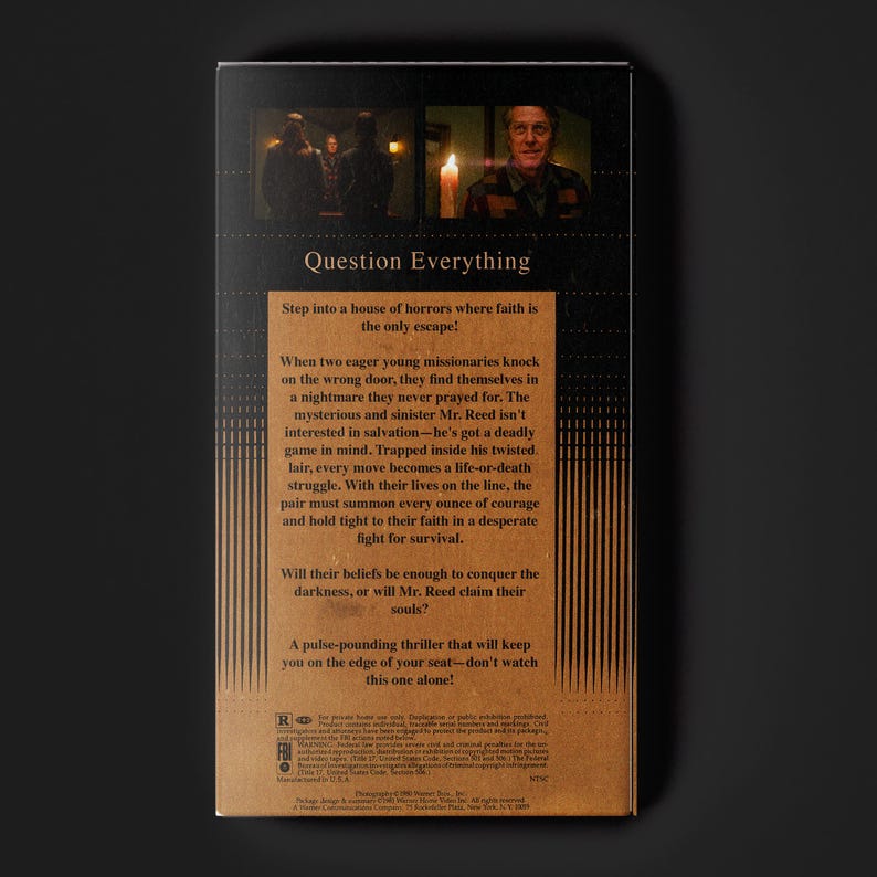 Heretic VHS Tape - Etsy