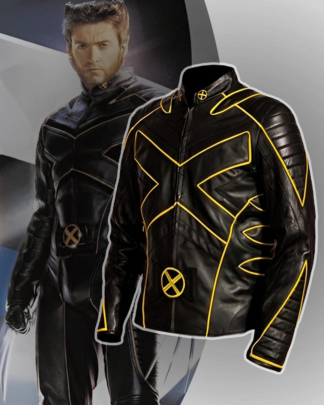 X-man Wolverine Genuine Leather Jacket: Men's Biker Costume - Etsy