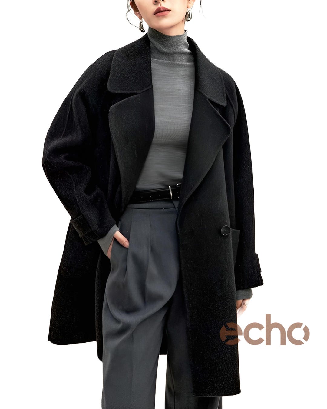 Women's Winter Wool Trench Coats | Women's Black and Brown Coats ...