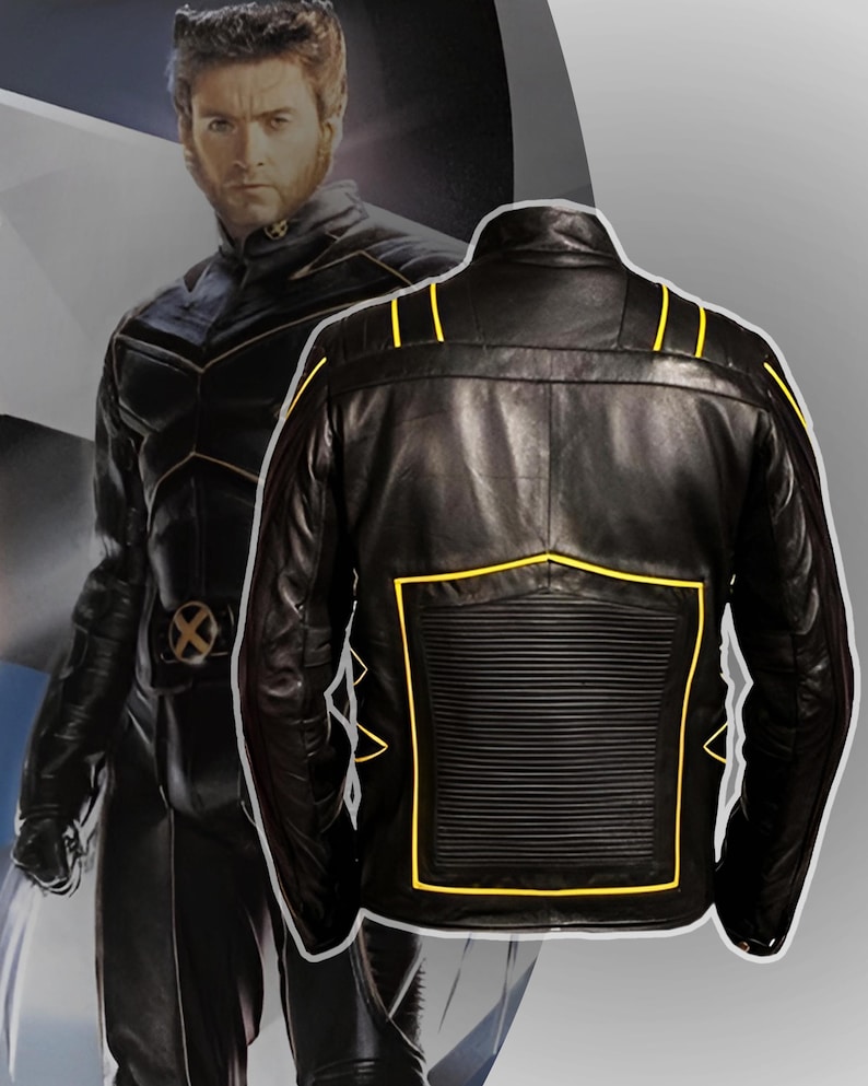 X-man Wolverine Genuine Leather Jacket: Men's Biker Costume - Etsy