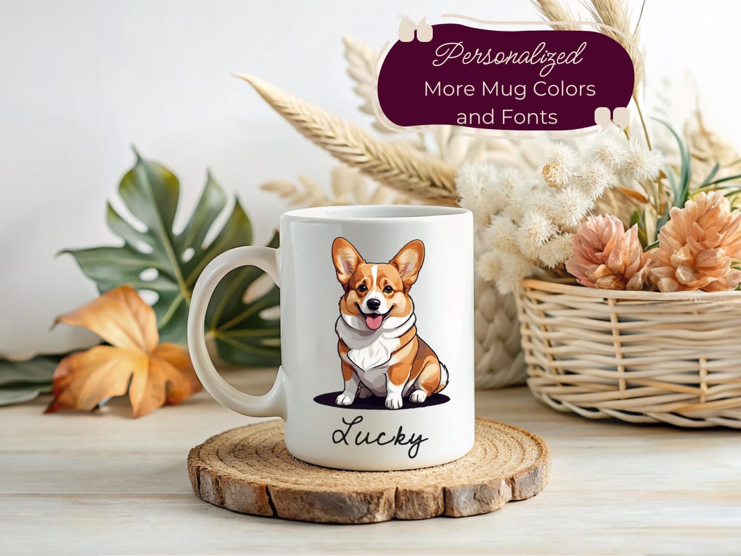 Corgi Personalized Mug, Corgi Custom Mug, Corgi Mom Gift, Corgi Dad ...