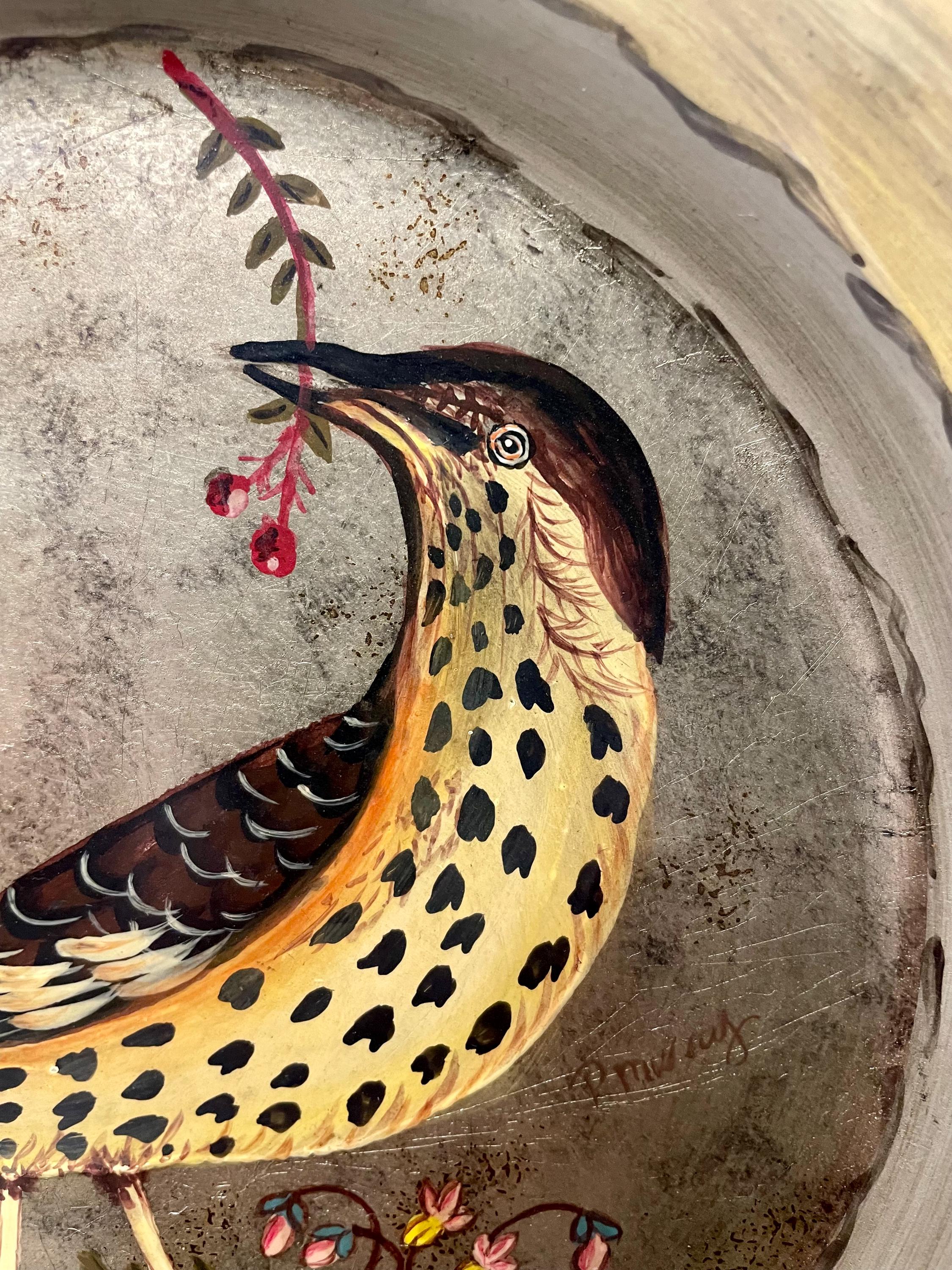 Western Meadowlark COLLECTIBLE BIRD PLATE, Hand Painted, Signed by P ...