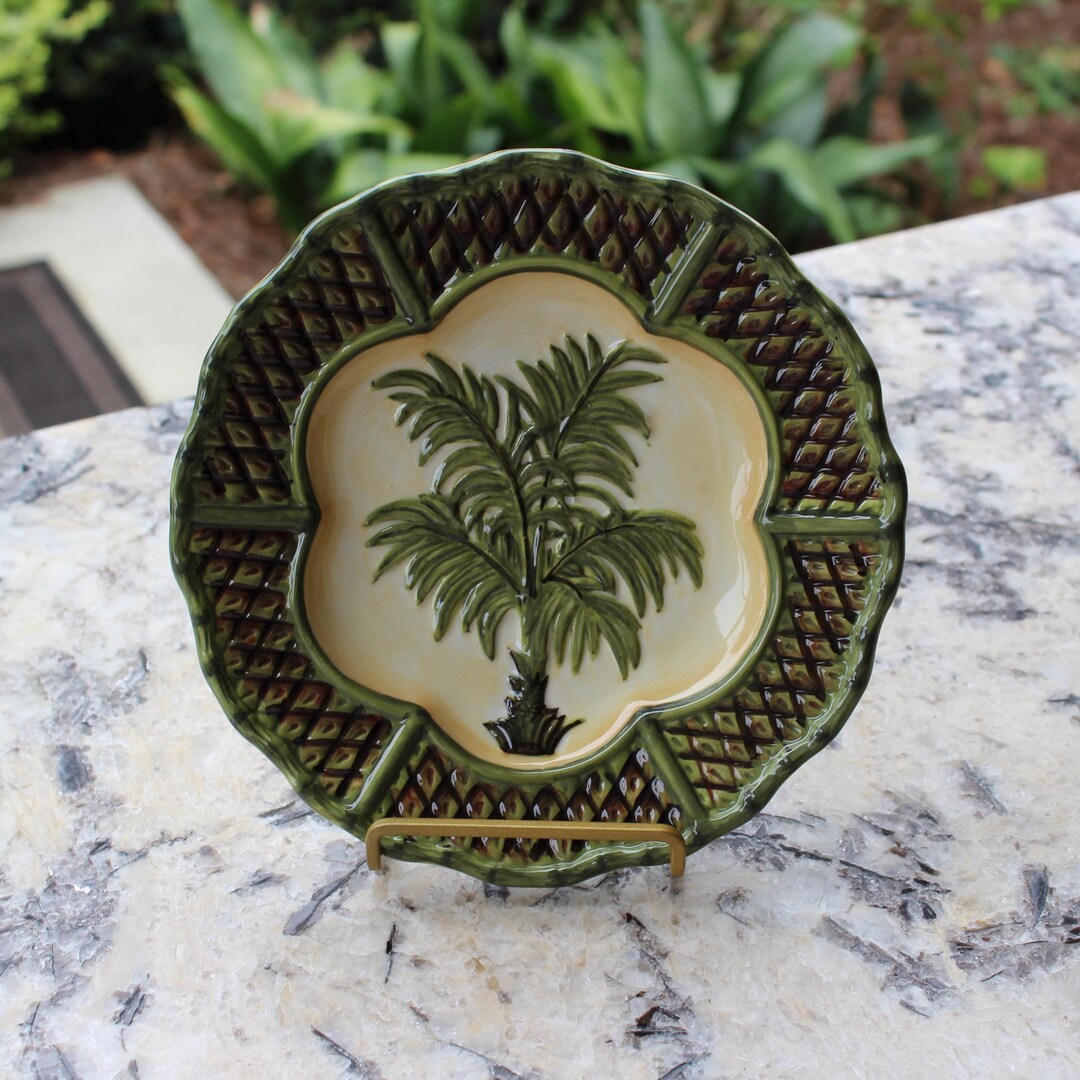 Caravan by Centrum Nanette Vacher 8” Hand Painted Embossed Salad Plate ...