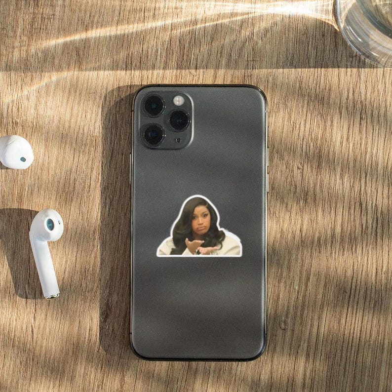 Cardi B Meme Kiss-cut Vinyl Sticker: Funny Laptop Decal - Etsy