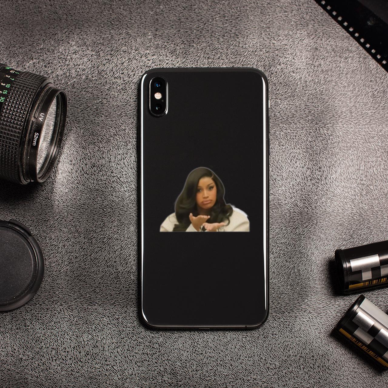Cardi B Meme Kiss-cut Vinyl Sticker: Funny Laptop Decal - Etsy