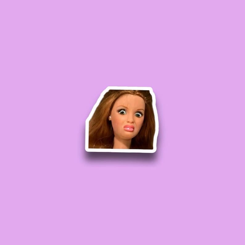 Barbie Disgusted Meme Die-cut Vinyl Sticker: Funny Laptop Watterbottle ...