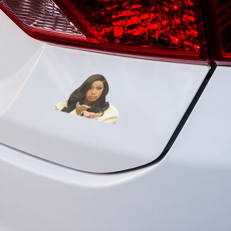 Cardi B Meme Kiss-cut Vinyl Sticker: Funny Laptop Decal - Etsy