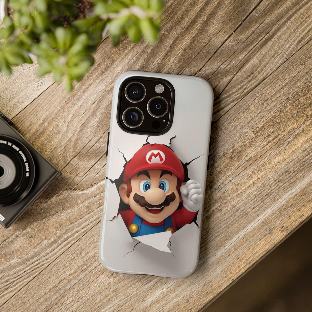 Super Mario-inspired Tough Phone Case for iPhone 16-11 Pro & Samsung ...