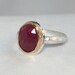 Rose Cut Ruby in 14k Gold Sterling Silver Ring Modern - Etsy