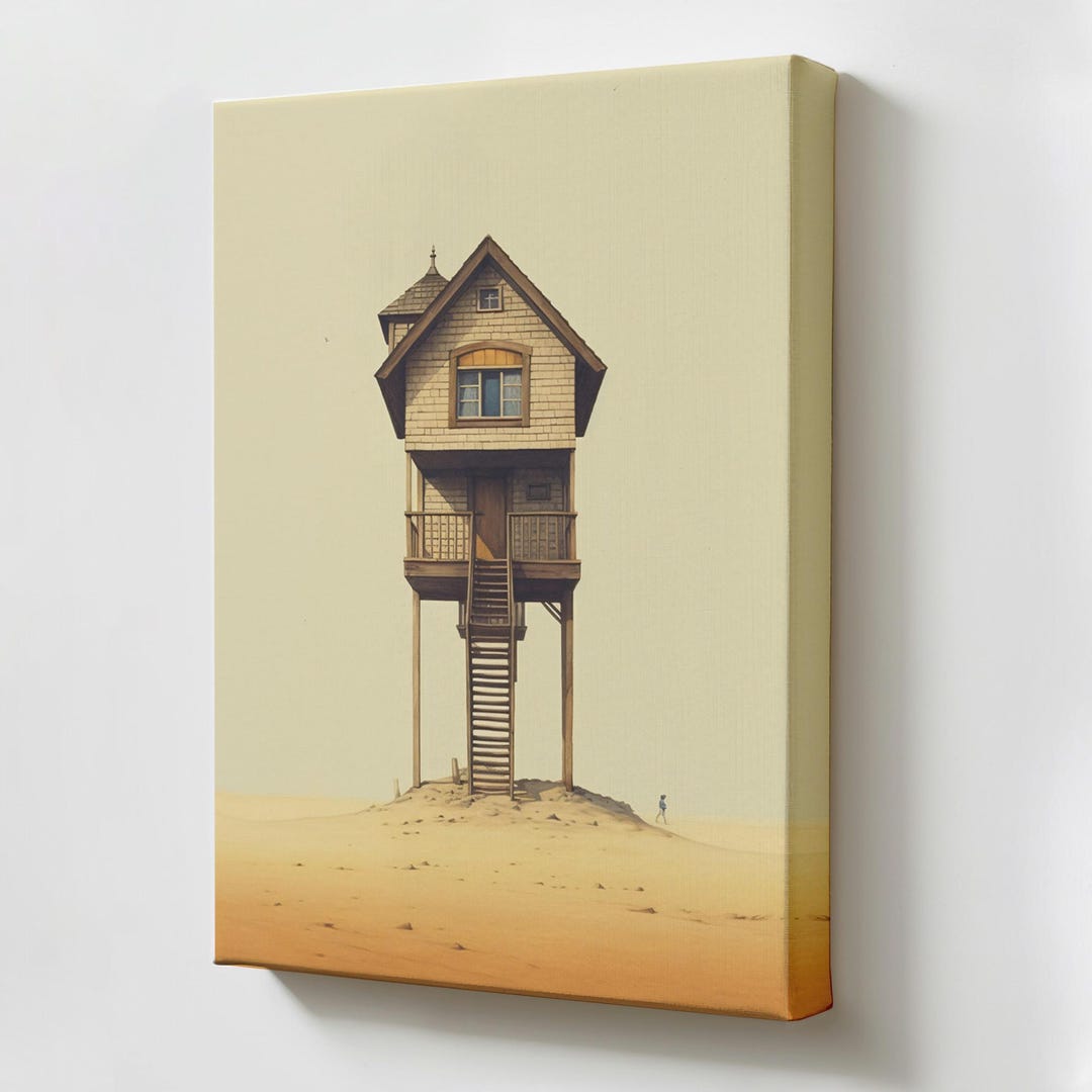 Watchtower in the Middle of Nowhere Canvas Painting, Canvas Wall Art ...