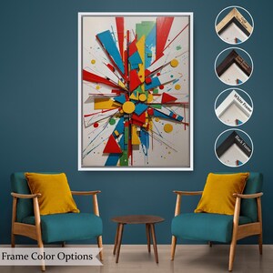 Irregular Shapes Canvas Painting, Large Wall Hanging, Home Decor Canvas ...