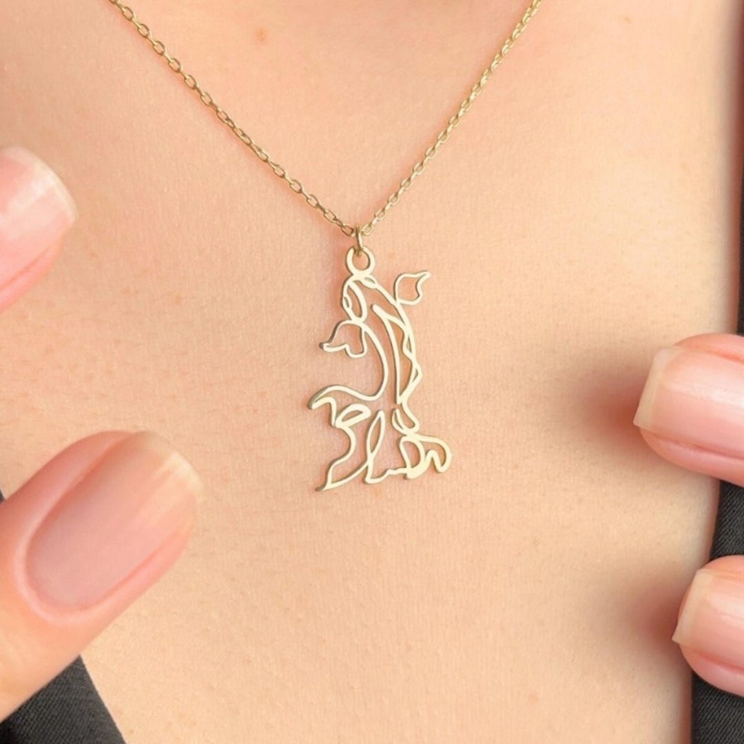 Koi Fish Necklace Gold for Women, Japanese Lucky Fish Pendant ...