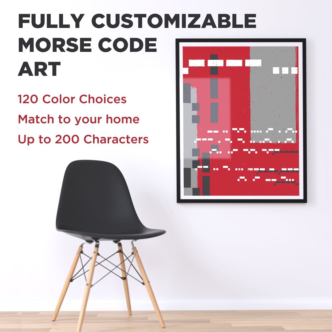 Custom Morse Code Wall Art | Personalized Gift | Baby & Kids Gift | Motivational | Holiday Gifts ...