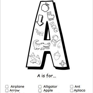 Alphabet Coloring Sheets - Etsy