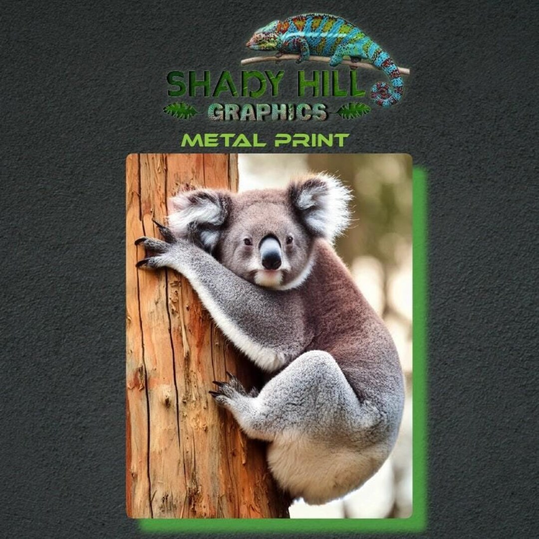 Koala - Metal Print (includes Wall Mount) | Ai Image | Wall Art ...