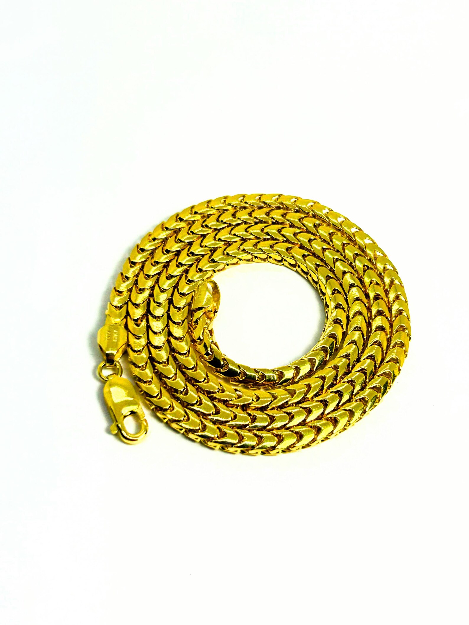 10k Gold Franco Chain ~4mm Solid 10K Gold Franco Box Chain 4mm, Men's ...