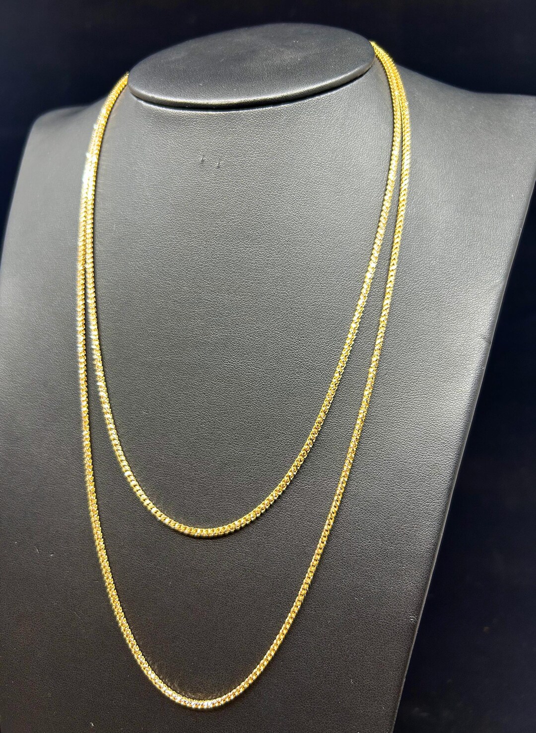The 10k Solid Diamond Cut Franco Chain ~2.1mm - Etsy