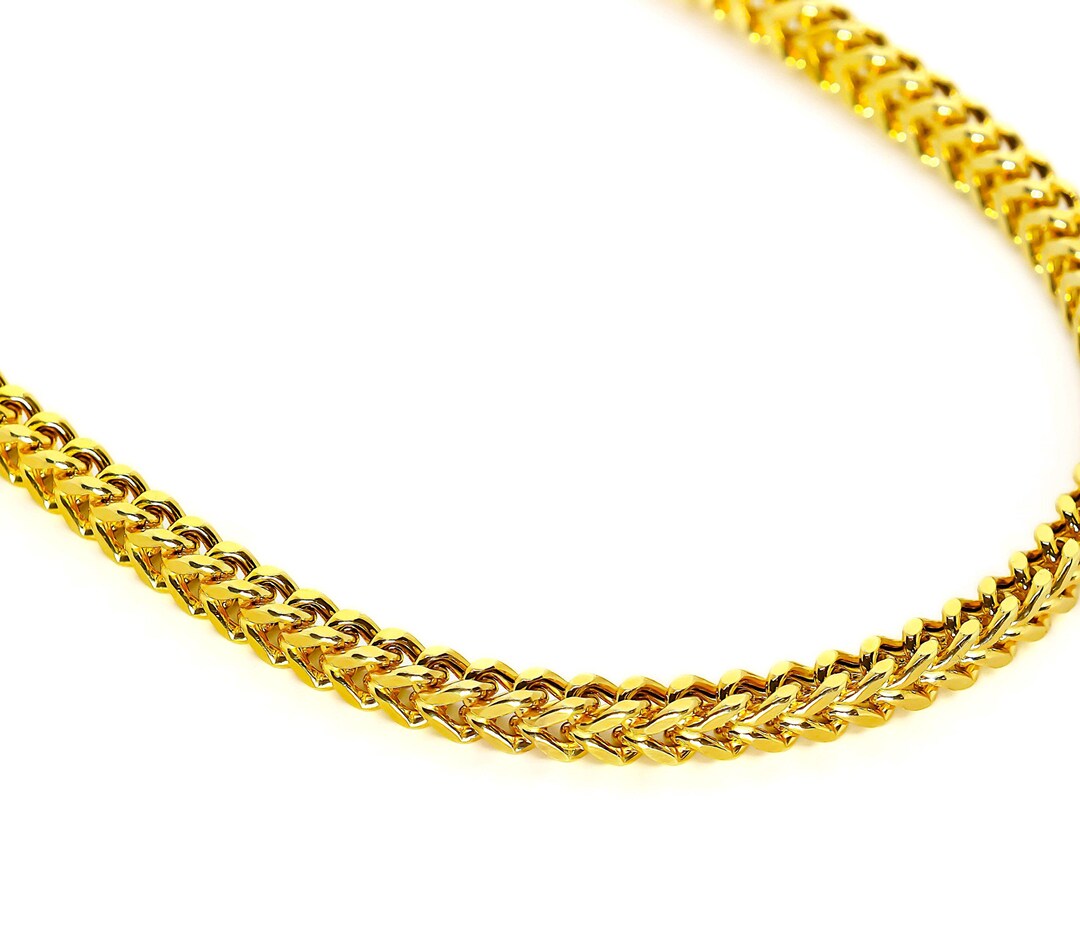 10k Gold Franco Chain - 5.5mm Strong Lobster Lock - Etsy