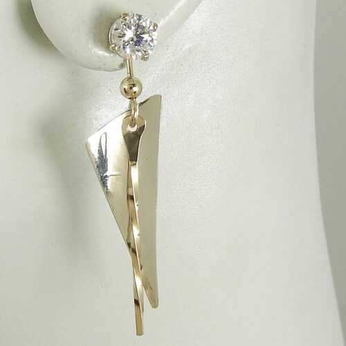 Earring Jackets Two Tone Silver and Gold Hoop Ear Jackets - Etsy