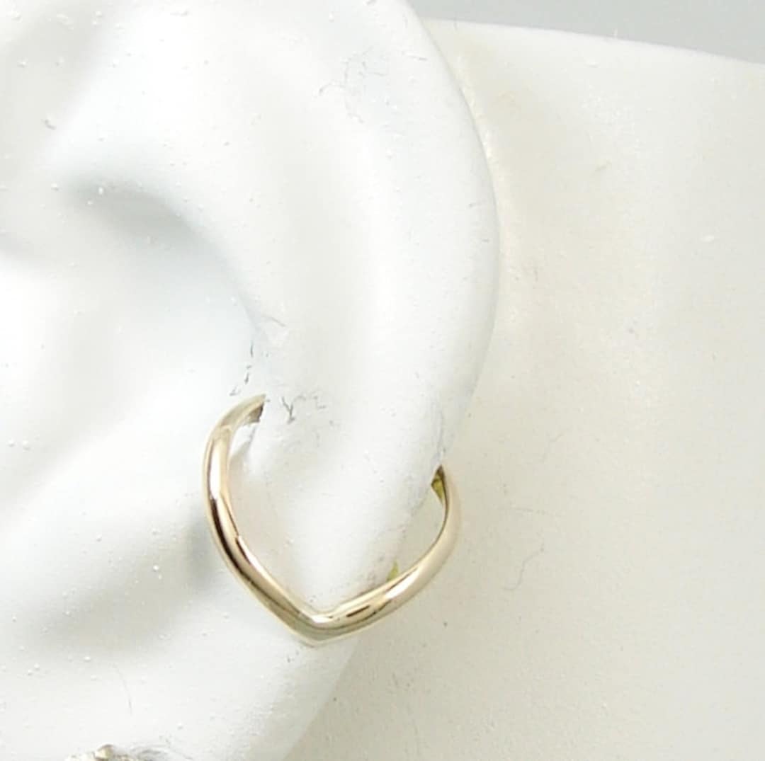 Conch Piercing, Conch Pierced Gauge Earring, Hex Piercing, Gold Conch ...