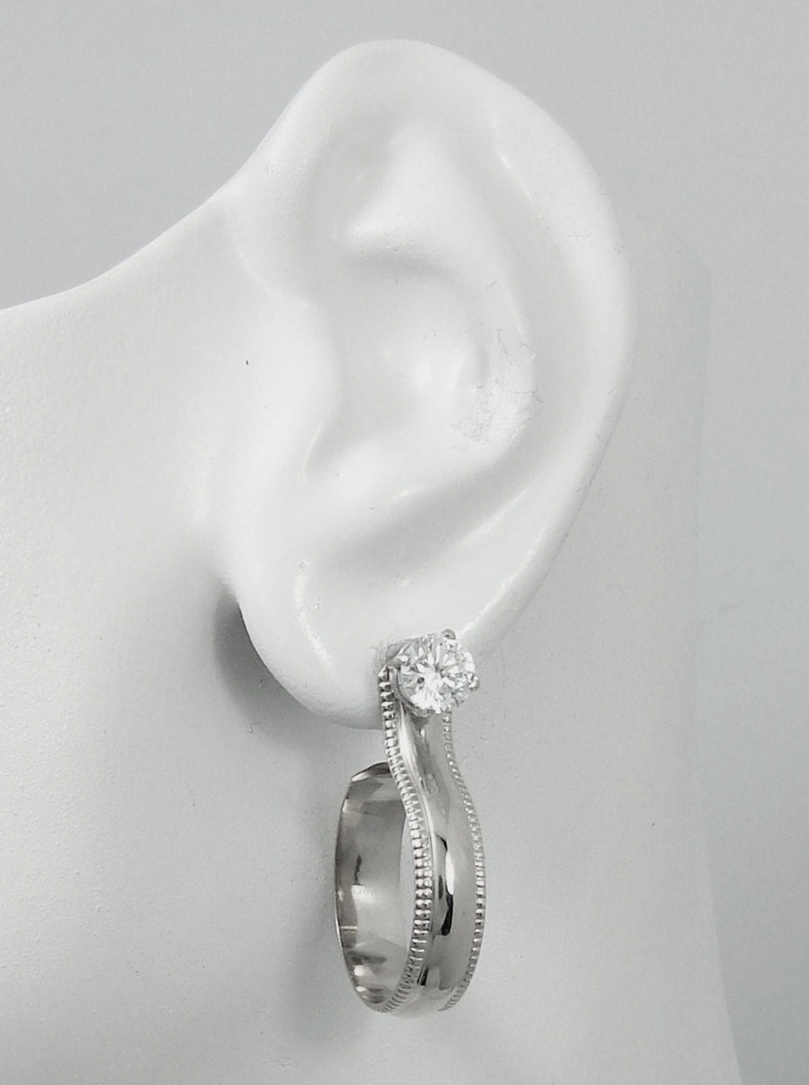 Earring Jackets Silver Diamond Jackets Jacket for Post - Etsy