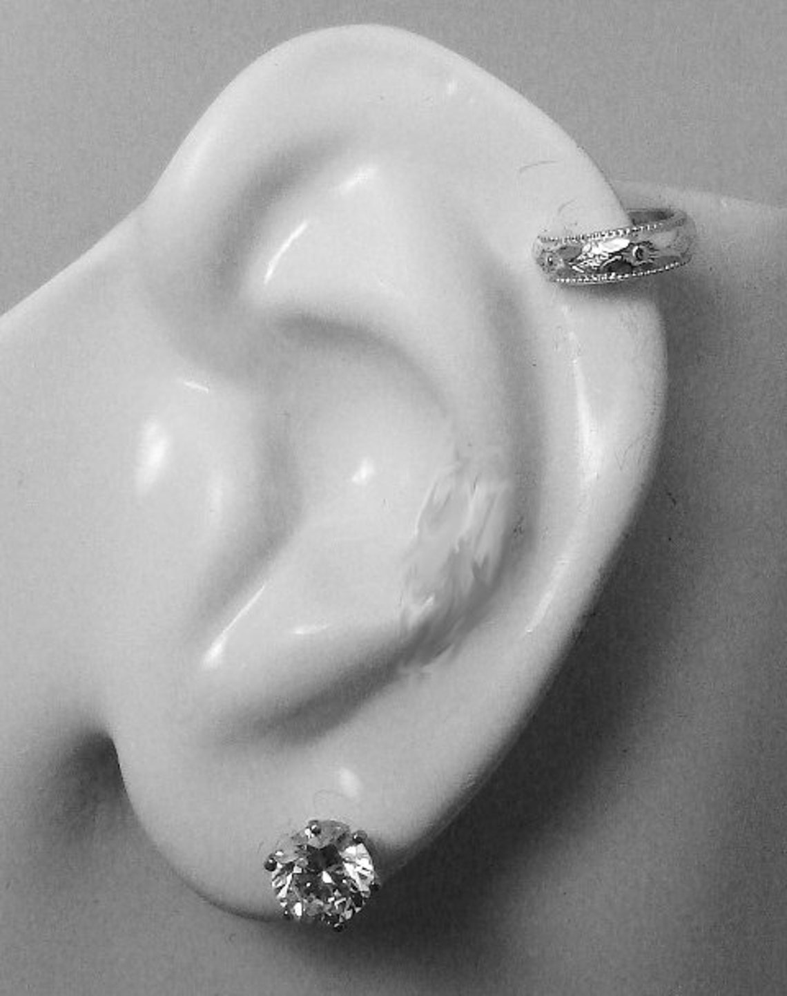 POST Pierced Cartilage Earring Helix Hoop Hex Piercing Body - Etsy