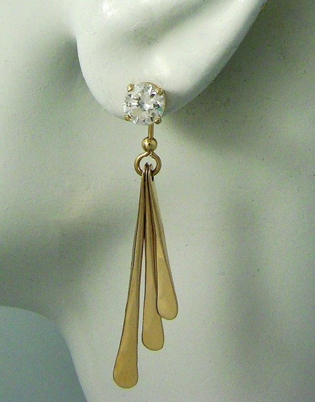 Earring Jackets,triple Dangle 14K Gold Filled Jackets, Jackets for ...