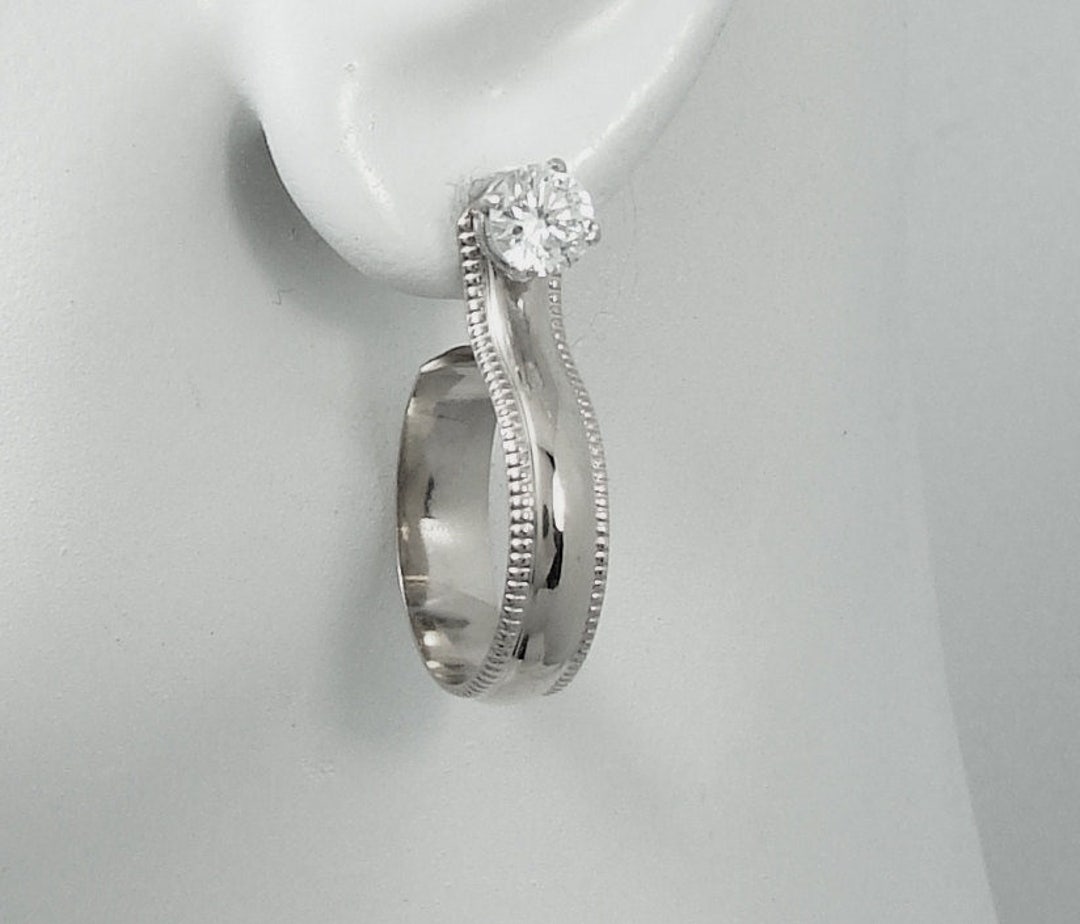 Earring Jackets Silver Diamond Jackets, Jacket for Post Earrings ...