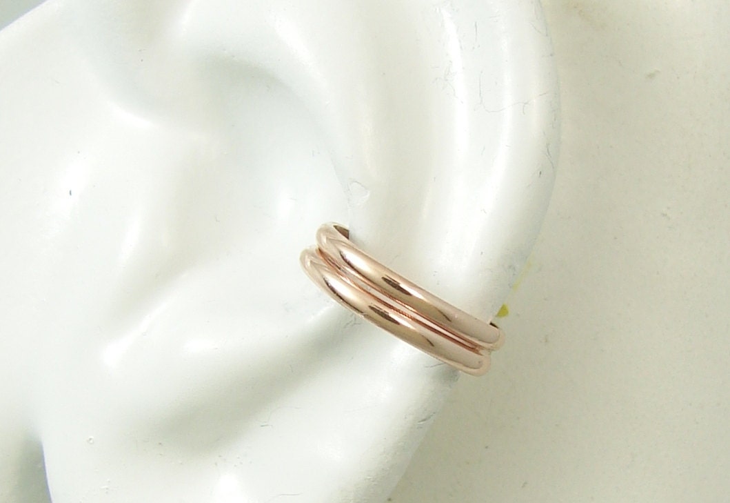 Ear Cuff Pink Rose Gold Ear Band No Piercing Cartilage - Etsy
