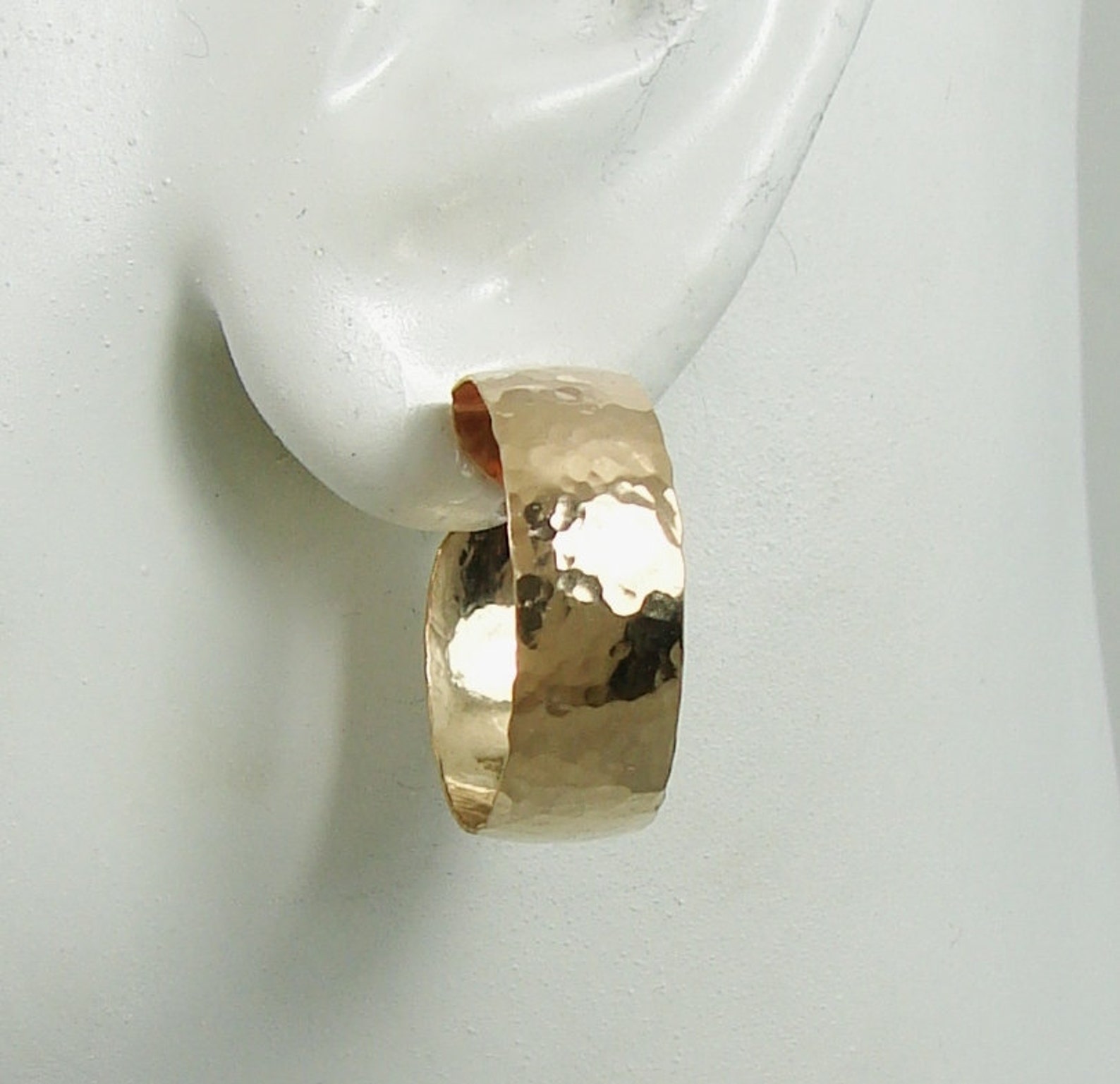 Hoop EARRINGS 14K Gold Filled Post Round Earrings Secure Post - Etsy