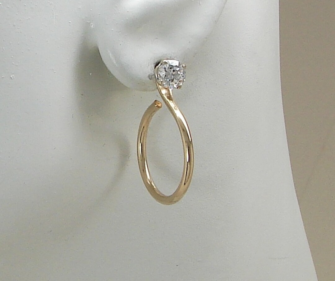 EARRING JACKETS 14K Gold Filled Jackets for Diamonds, Ear Jackets ...