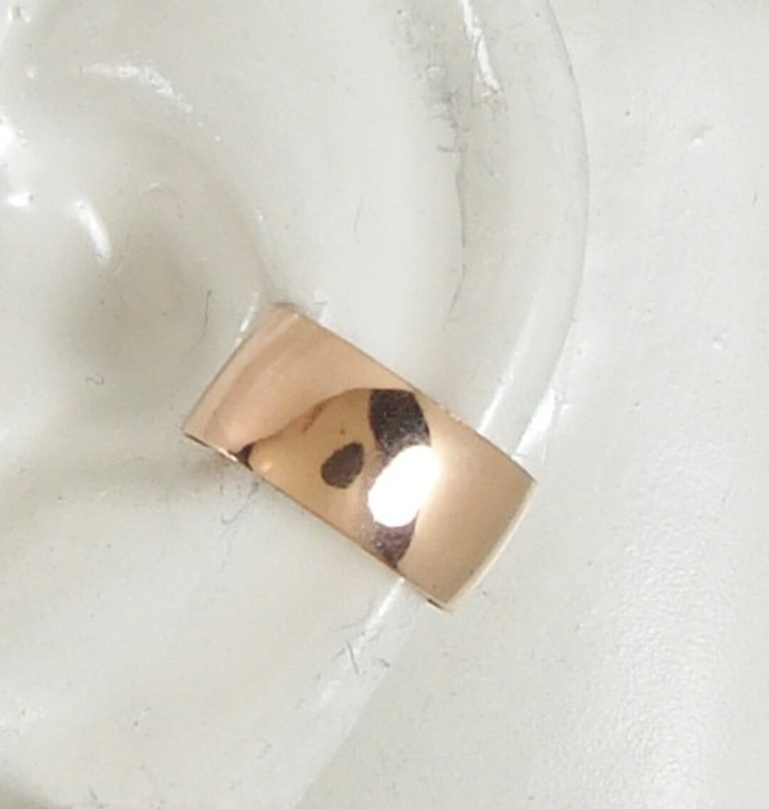 Ear Cuff, 14K Solid Rose Pink Gold Ear Cuff, Non-pierced Earcuff ...
