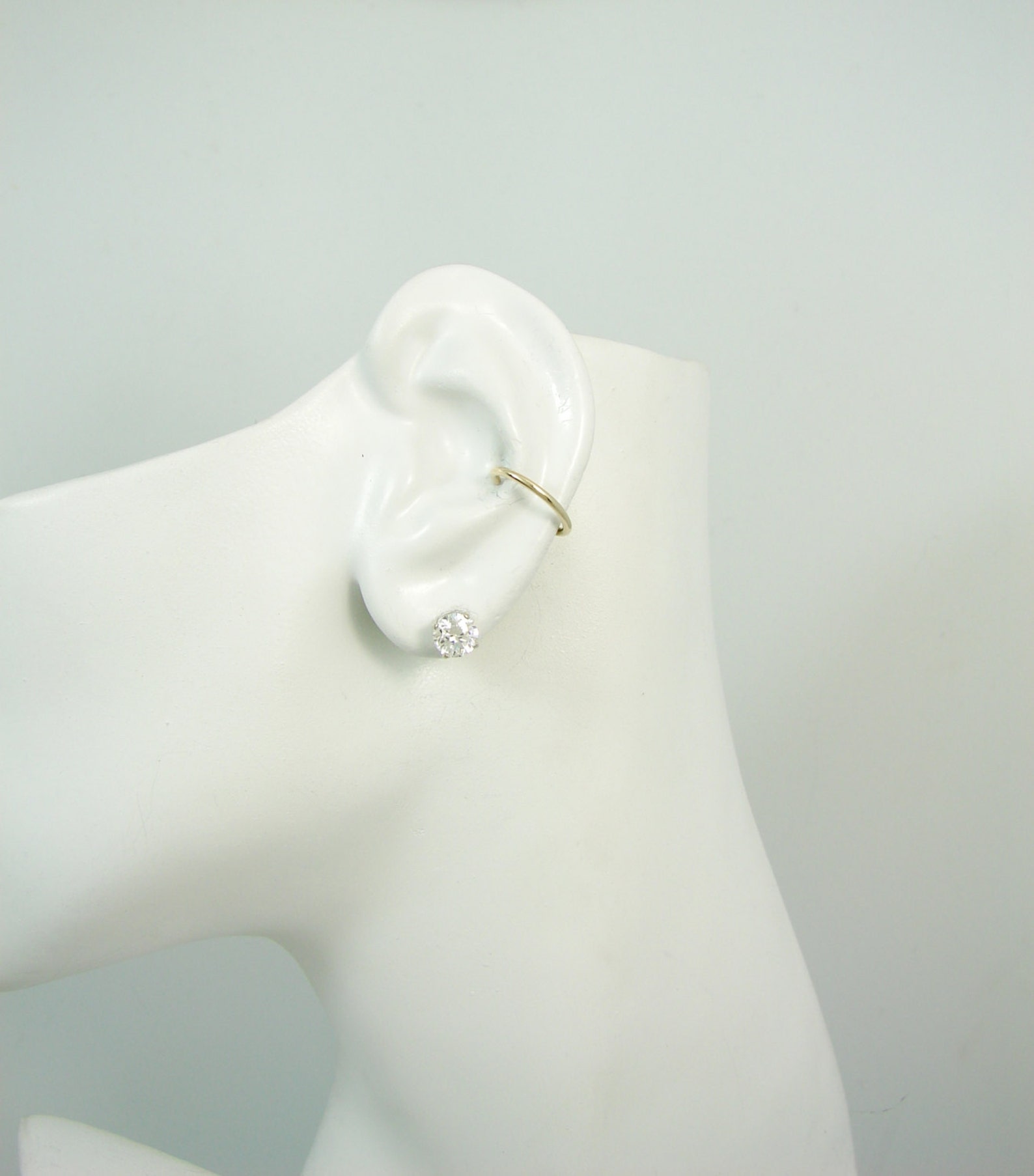 Conch Piercing, Cartilage Earring, ENDLESS HOOP, 14K Gold Filled Gauge ...