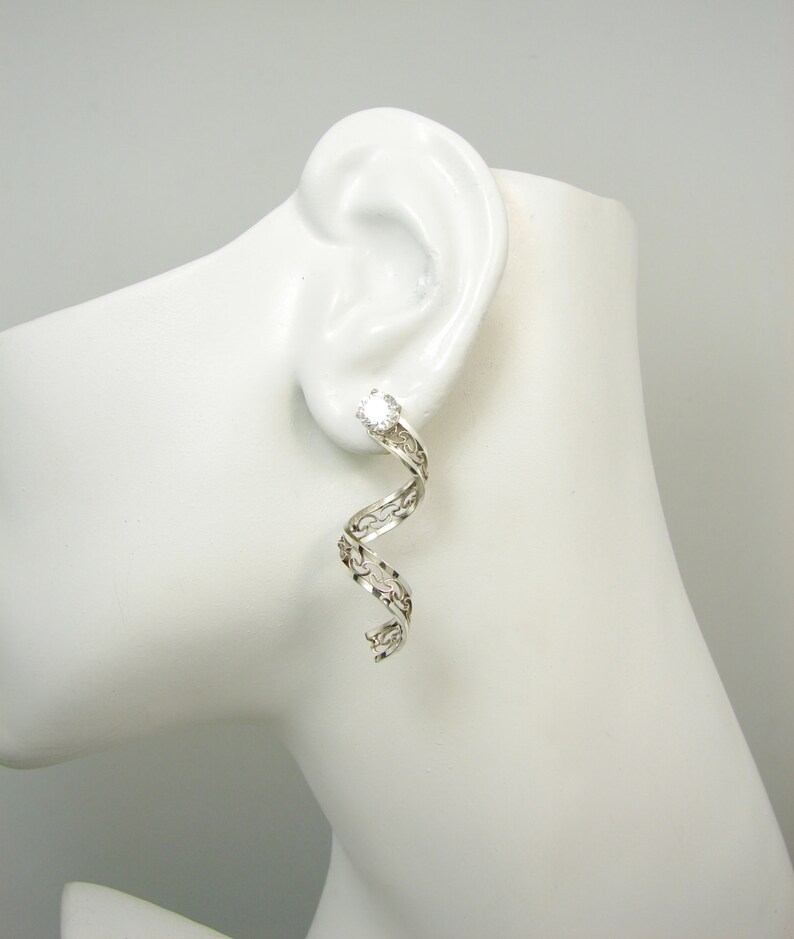 Earring Jackets Silver Drop Jackets for Studs Post Earring | Etsy