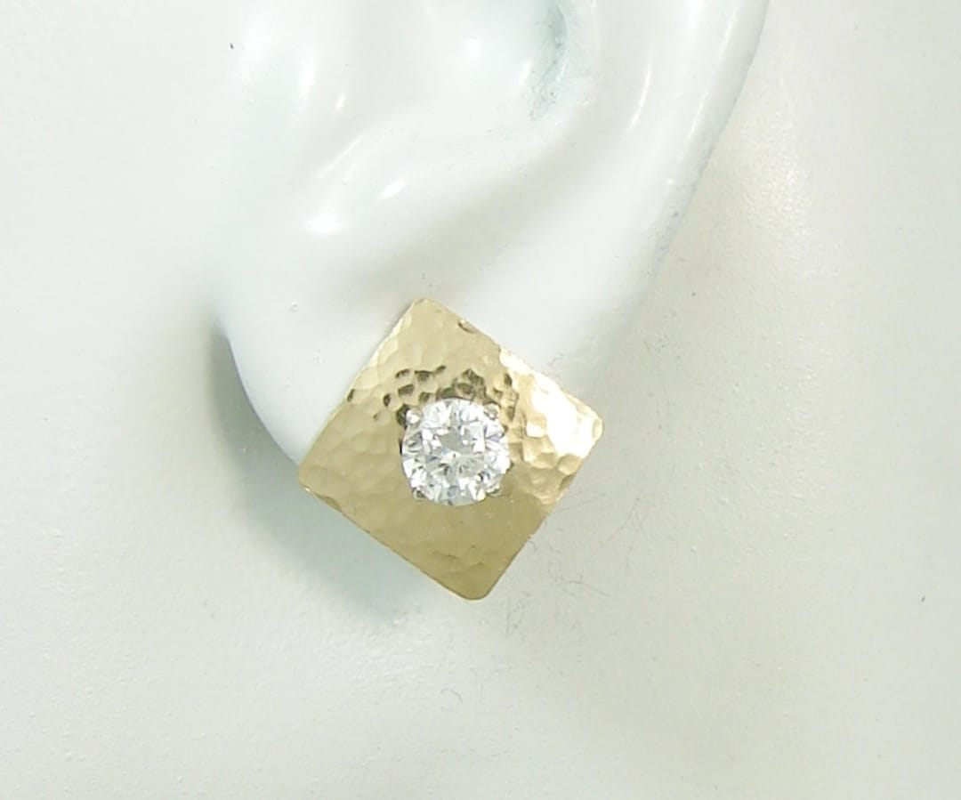 Gold Dangle Earring Jackets for Studs, Post Earring Jacket, Diamond ...