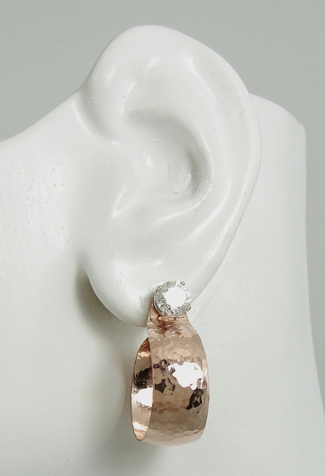 Earring Jackets for Studs Rose Pink Gold Dangle Jacket | Etsy