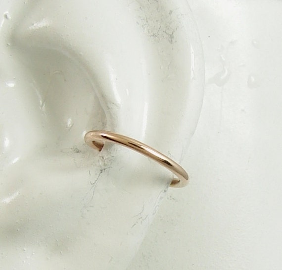 Rose Pink Gold Ear Cuff Ear Band No Piercing Cartilage Cuff | Etsy