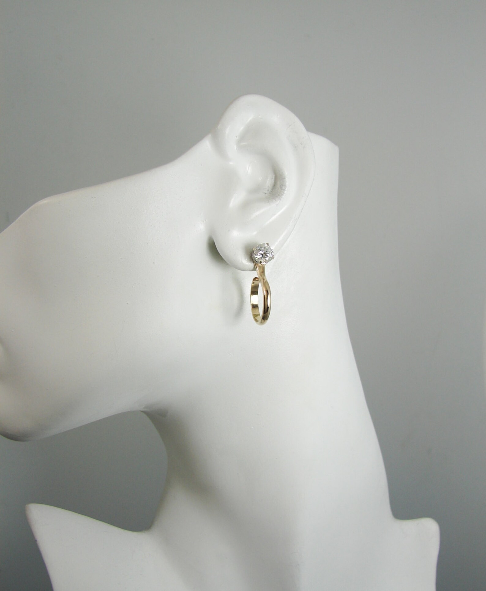 Earring Jackets, Gold Jacket for Studs, Diamond Dangle Jackets, Post ...