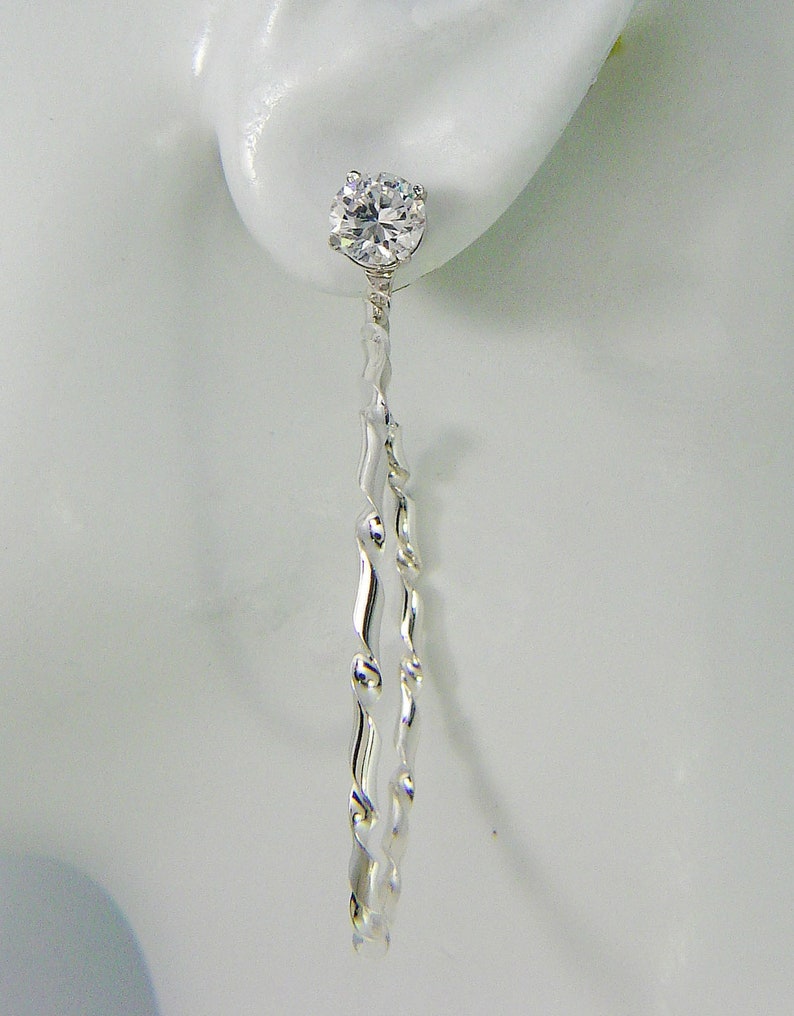 Hoop Earring Jackets for Studs Sterling Silver Half Round - Etsy