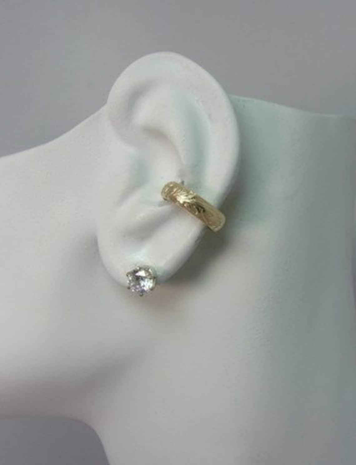 Gauge POST Pierced Conch Cartilage Earring Gold Conch Hoop | Etsy